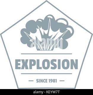 Flash explosion logo, simple gray style Stock Vector Image & Art - Alamy