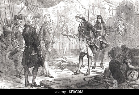 HMS Victory in the first battle of Ushant Stock Photo - Alamy