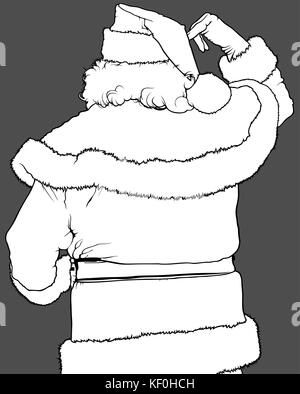 Santa Claus Rear View Stock Vector Image & Art - Alamy
