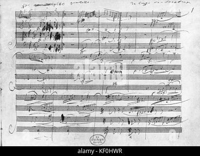 Ludwig van Beethoven - hand-written score of the German composer 's ...