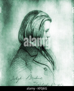 Johannes Brahms, the German composer, in heaven. Silhouette by Otto ...