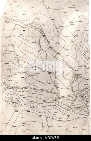 Geodetska karta na del od Skopje, zatvor, 1930 te Stock Photo - Alamy