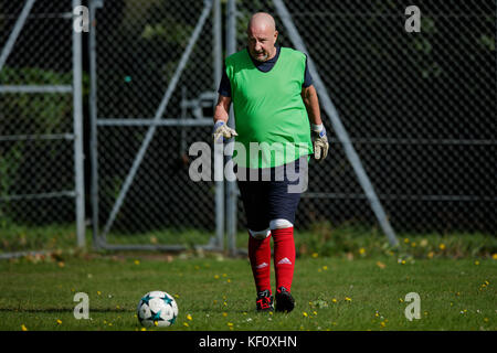 Men during a Senior walking football training session Stock Photo - Alamy