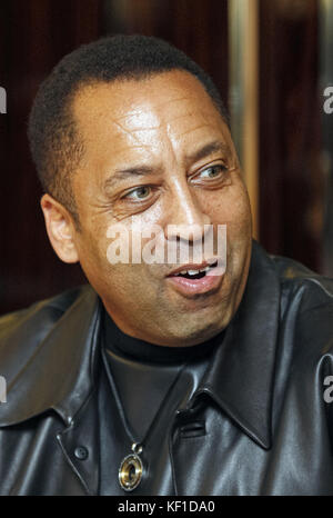 Kiev, Ukraine. 25th Oct, 2017. U.S. designer KEITH HOLMAN (R) shows a ...