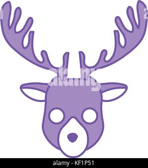 contour cute elk head wild animal Stock Vector Image & Art - Alamy