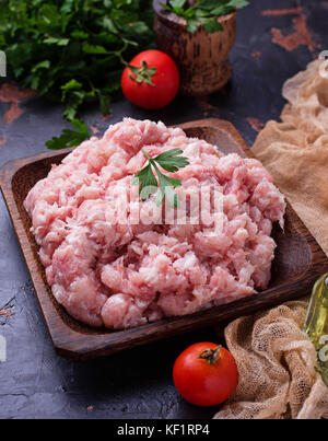 Raw beef minced meat cutlet for grill Stock Photo - Alamy