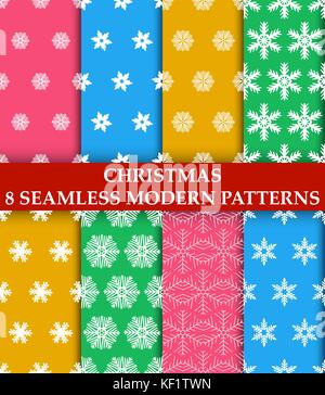 Seamless snowflake set illustration clipart. Simple gender neutral ...