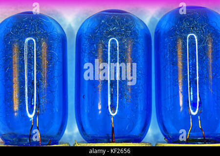 Vintage blue flash bulb with filament visible Stock Photo: 69872851 - Alamy