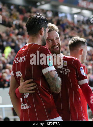 Bristol City's Matty Taylor celebrates scoring Stock Photo - Alamy