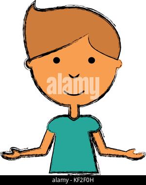 colored man with open arms over white background vector illustration ...