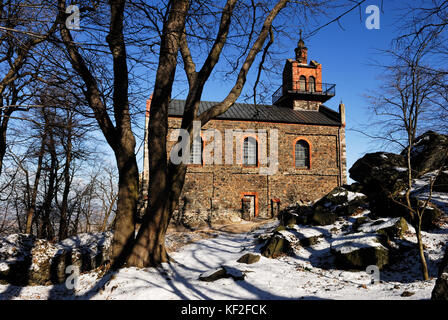 Sleza, mountain, church, dolnoslaskie,Polska, europe, landscape, travel ...