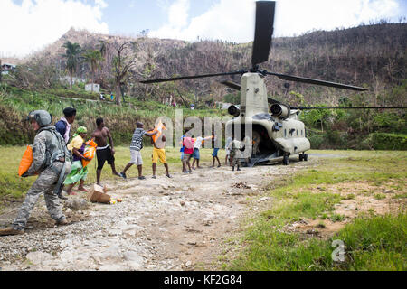 October 3, 2017 - Wotten Waven, Dominica - U.S. Army, Jamaican soldiers ...
