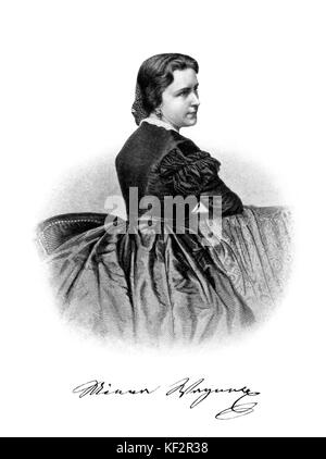 Minna Wagner - portrait of Richard Wagner 's wife. MW, (born Wilhelmine ...
