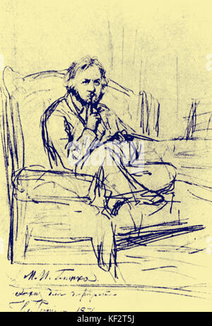 Mikhail Ivanovich Glinka (1804 - 1857) first Russian composer to gain ...