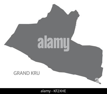 Map of Grand Kru, a province of Liberia Stock Vector Image & Art - Alamy