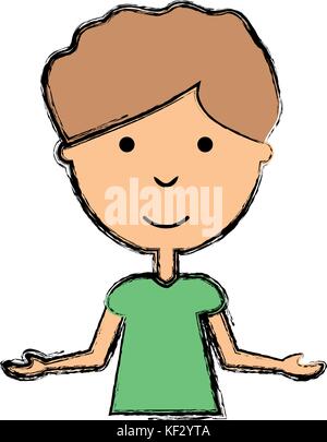 colored man with open arms over white background vector illustration ...
