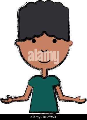 colored man with open arms over white background vector illustration ...