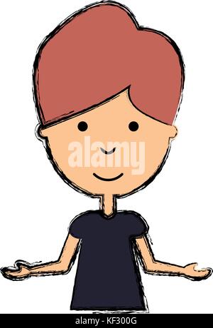 colored man with open arms over white background vector illustration ...