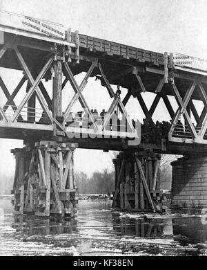 Bridge building, sapper, railway bridge, First World War Fortepan 73673 ...