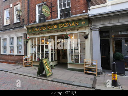 Exterior of Baggins Book Bazaar Rochester Kent UK October 2017 Stock ...