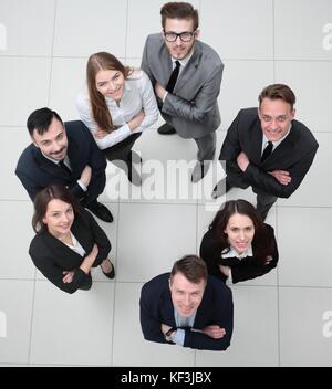view from the top. young and promising business people Stock Photo - Alamy
