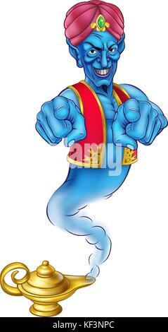Genie Lamp - A cartoon illustration of a Genie Lamp Stock Vector Image ...
