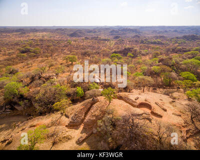 An aerial view of Zimbabwe's Khami Ruins Stock Photo - Alamy