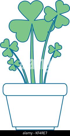 clover plant in pot Stock Vector Image & Art - Alamy