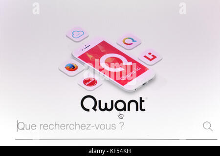 Qwant. French search engine Stock Photo - Alamy
