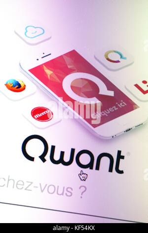 Qwant. French search engine Stock Photo - Alamy