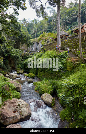 Pakerisan river running through Gunung Kawi, 11th-century temple and ...