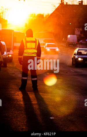 Police Person Directing Traffic, Busy Intersection, NYC Stock Photo - Alamy