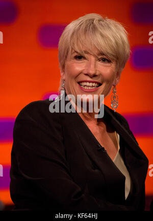 Emma Thompson during filming of the Graham Norton Show at the London ...