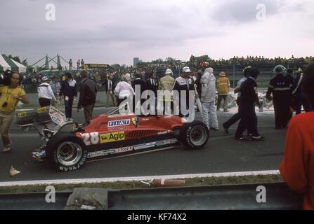 Ferrari of Didier Pironi at the start of the Canadian Gp in June of ...