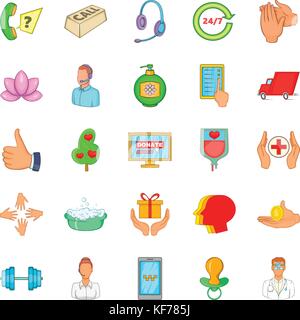 Fend icons set, cartoon style Stock Vector Image & Art - Alamy