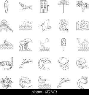 Insular icons set, outline style Stock Vector Image & Art - Alamy