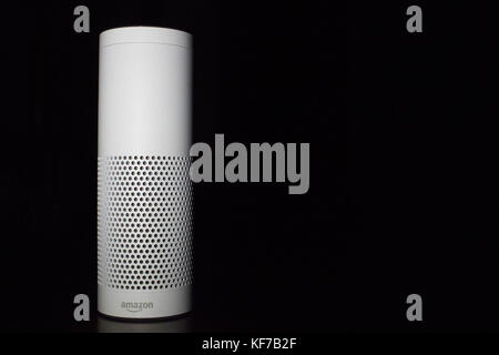 Alexa on a sleek black background Stock Photo - Alamy