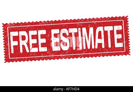 Free estimate grunge rubber stamp on white background, vector ...