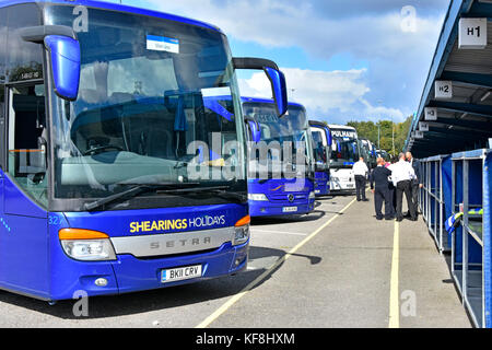 Coach driver steers Shearings Holidays coach to town centre pick up ...