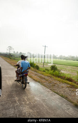 PHILIPPINES, Palawan, Sabang, countryside view in the early morning on ...