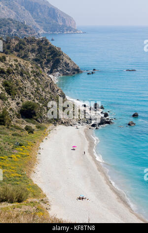 Beach at Nerja in Andalusia,Spain,Europe Stock Photo - Alamy