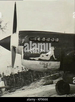 78 Squadron RAAF Kittyhawk nose art New Guinea 1944 AWM OG1553 Stock ...