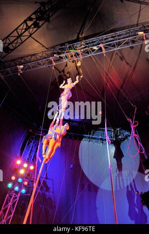 circus swaying pole act Stock Photo - Alamy