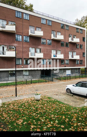 The postwar modernist Hallfield Estate, Bayswater, London, designed by ...