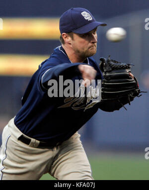 San Diego Padres pitcher Francis Pena throws during the ninth inning of ...
