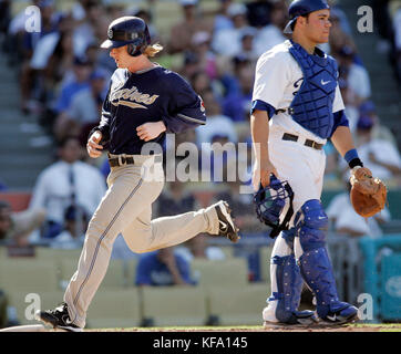 San Diego Padres' Khalil Greene, right, steals second base under the ...