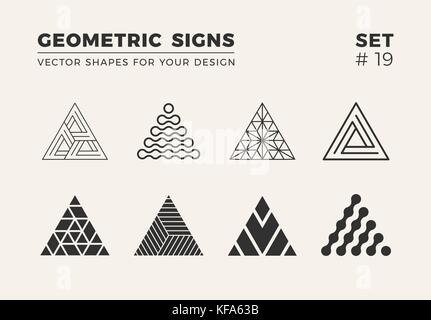 Rounded triangle contour, outline shape. Soft, smooth design element – Stock vector illustration ...