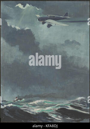 Seascape showing Melrose's Percival Gull, by Frank Dunne, 1930s Stock ...