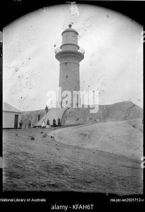 Montague Island Lighthouse and staff 2 Stock Photo - Alamy