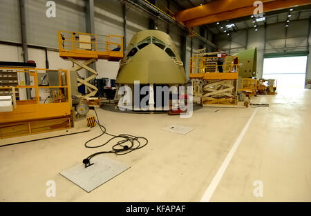 Airbus forward fuselage production in the Meaulte Airbus Factory in ...